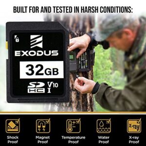 Exodus 32GB UHS-1 V10 SD Card | Flash Memory | SDHC Card | Full HD | Cellular Trail Cameras | Traditional Trail Cameras | Digital Cameras and Camcorders