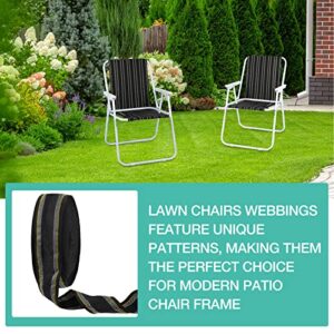 2 1/4 Inch x 200 Ft Lawn Chair Webbing with 100 Pieces Webbing Clips Lawn Chair Re Web Kit Chair Replacement Webbing Patio Furniture Outdoor Chair Strap Kits for Macrame Chair Frame Supplies