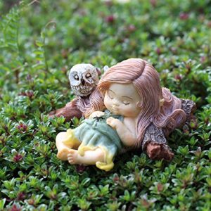 Top Collection Miniature Fairy Garden and Terrarium Sleeping Little Fairy