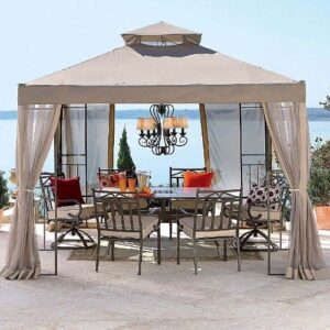 Garden Winds JCP 2010 Outdoor Oasis Gazebo Replacement Canopy Top Cover