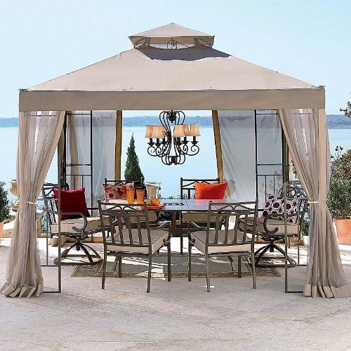 Garden Winds JCP 2010 Outdoor Oasis Gazebo Replacement Canopy Top Cover