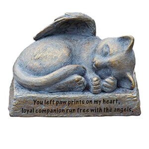 roman garden – cat with wings garden statue, 6h, garden collection, resin and stone, decorative, memorial gift, garden gift, home outdoor decor, durable, long lasting