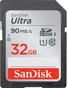 sandisk 32gb ultra sdhc uhs-i memory card – 90mb/s, c10, u1, full hd, sd card – sdsdunr-032g-gn6in