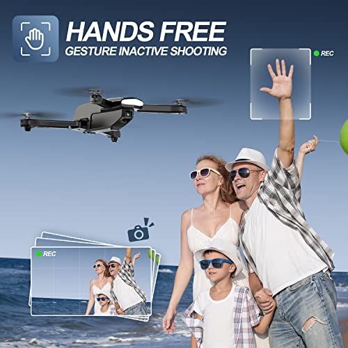 Holy Stone Drone for Kids Adults with 1080P HD Adjustable Camera, Fold-able RC Quadcopter for Beginners with 30 Mins Flight, Gravity Sensor, Voice Control, Trajectory Flight, Storage Case, HS260