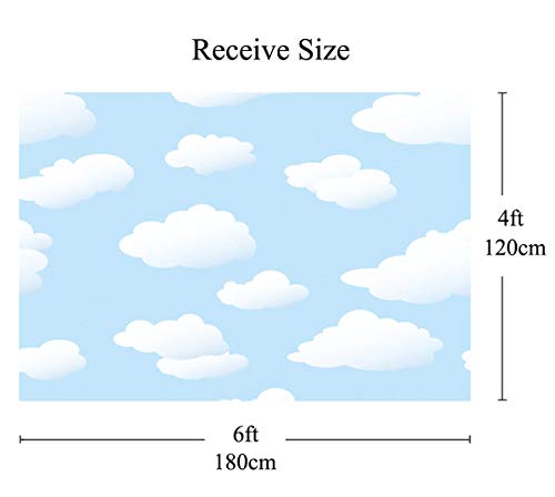 Blue Sky White Cloud Backdrop Birthday Party Backdrops Kids Photography Background Shooting Studio Props 6x4ft