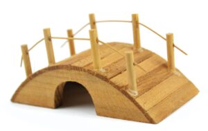 touch of nature mini fairy garden wooden bridge, 2 by 5.7-inch, wood