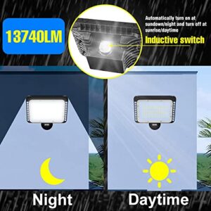 NJHIKG 100W LED Flood Lights Dusk to Dawn Photocell Sensor,Outdoor Waterproof IP65,13740LM Super Bright 5000K Daylight,Commercial Lighting Adjustable Knuckle Mount,110V Floodlight for Garden,Rooftop