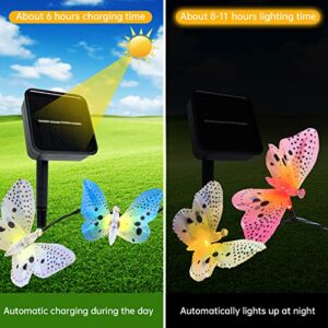 XVZ Outdoor Solar Garden String Lights, 12 LED Solar Butterfly String Lights,Waterproof IP65 and 8 Modes Decorative Lights for Bedroom Balcony Patio Backyards Christmas Holiday Wedding