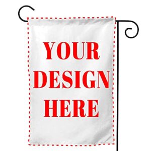 custom garden flag, personalized yard flags decor, add your own picture/text house lawn banner double sided home wall decoration 12.5″x18″