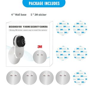 4 Pack Wall Mount for Yi Home Security Camera, No Punching, Extremely Simple Installation (Camera is NOT Included)