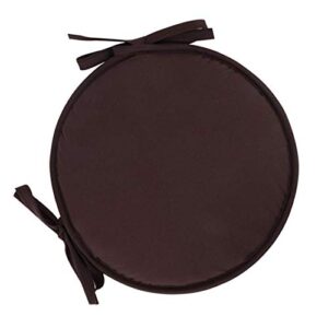 weige round restaurant chair chair cushions 2-pack with ties universal seat cushions indoor outdoor cushions garden kitchen-dark brown 38x38cm (15x15in)