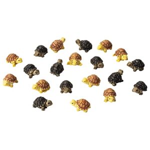 22 pcs resin mini turtles miniature turtle statue miniature figurines fairy garden accessories cake toppers decoration set for succulent planter moss landscape diy terrarium home décor