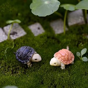 22 Pcs Resin Mini Turtles Miniature Turtle Statue Miniature Figurines Fairy Garden Accessories Cake Toppers Decoration Set for Succulent Planter Moss Landscape DIY Terrarium Home Décor