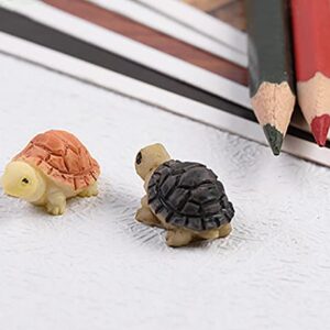 22 Pcs Resin Mini Turtles Miniature Turtle Statue Miniature Figurines Fairy Garden Accessories Cake Toppers Decoration Set for Succulent Planter Moss Landscape DIY Terrarium Home Décor