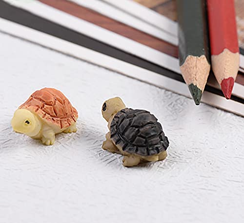 22 Pcs Resin Mini Turtles Miniature Turtle Statue Miniature Figurines Fairy Garden Accessories Cake Toppers Decoration Set for Succulent Planter Moss Landscape DIY Terrarium Home Décor