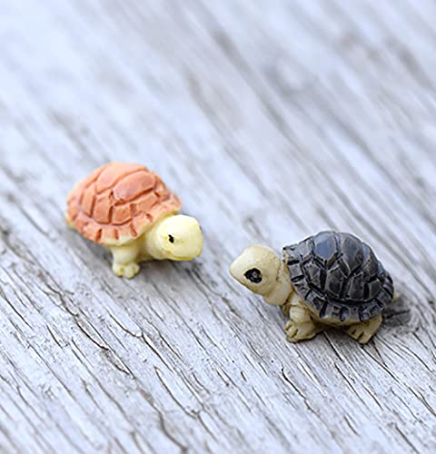 22 Pcs Resin Mini Turtles Miniature Turtle Statue Miniature Figurines Fairy Garden Accessories Cake Toppers Decoration Set for Succulent Planter Moss Landscape DIY Terrarium Home Décor