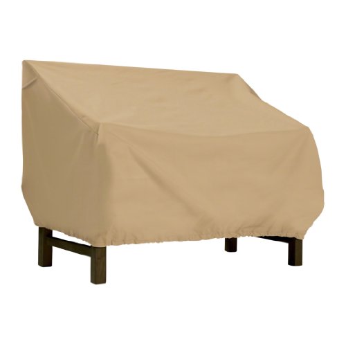 Classic Accessories Terrazzo Water-Resistant 75 Inch Patio Bench/Loveseat Cover, Patio Furniture Covers,Sand