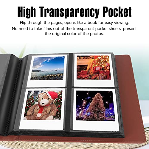 192 Pockets Photo Album for Fujifilm Instax Wide 300 Camera, Polaroid 600 i-type Film Album, Extra Large Picture Albums for Polaroid Now OneStep2 OneStep+ Instant Camera, POP Lab Print Camera (Brown)