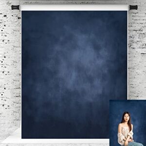 Kate 5x7ft Dark Blue Abstract Backdrops Microfiber Dark Blue Portrait Background for Photoshoot, for Photography, for Birthday