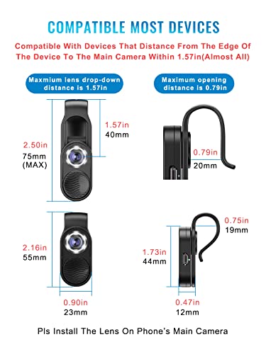 APEXEL Phone Microscope, Pocket Microscope iPhone Camera Lens Attachment Microscope 100X Microscopes With Universal Clip Fits for All Smartphone Portable Micro Loupe Lens for Kids Adults Trichome Coin