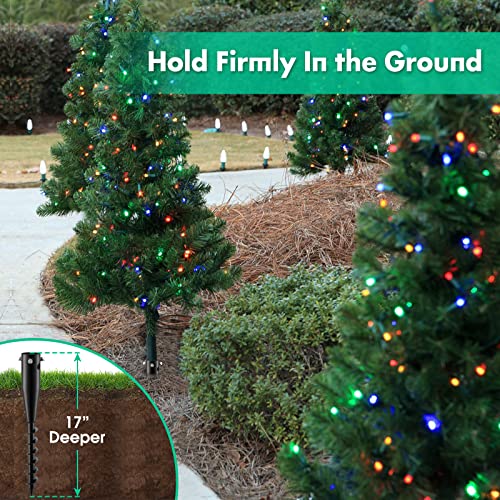 Lilyvane No Dig Portable Umbrella Holder,Heavy Duty Metal Umbrella Anchor Holder for Tree,Flag,String Lights Pole,Fishing Rod,Outdoor Park Patio Umbrella Stake for Ground,Sand