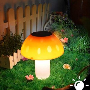 solar mushroom lights outdoor ground led landscape lights light sensor light, waterproof solar lights for garden,backyard,step,grass ground(1 pack, warm white)