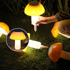 Solar Mushroom Lights Outdoor Ground LED Landscape Lights Light Sensor Light, Waterproof Solar Lights for Garden,Backyard,Step,Grass Ground(1 Pack, Warm White)