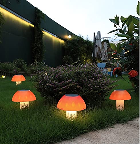 Solar Mushroom Lights Outdoor Ground LED Landscape Lights Light Sensor Light, Waterproof Solar Lights for Garden,Backyard,Step,Grass Ground(1 Pack, Warm White)