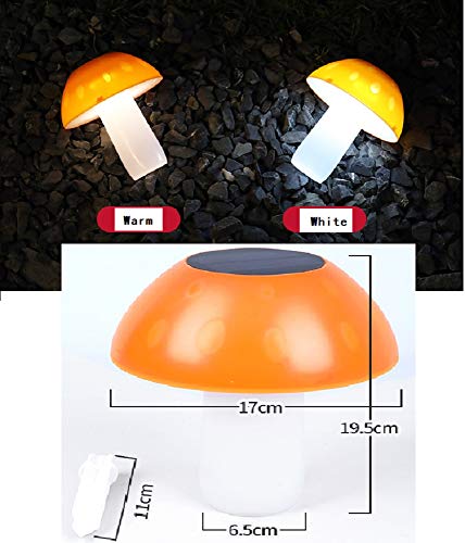 Solar Mushroom Lights Outdoor Ground LED Landscape Lights Light Sensor Light, Waterproof Solar Lights for Garden,Backyard,Step,Grass Ground(1 Pack, Warm White)