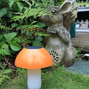 Solar Mushroom Lights Outdoor Ground LED Landscape Lights Light Sensor Light, Waterproof Solar Lights for Garden,Backyard,Step,Grass Ground(1 Pack, Warm White)