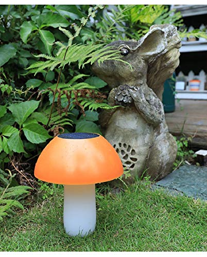 Solar Mushroom Lights Outdoor Ground LED Landscape Lights Light Sensor Light, Waterproof Solar Lights for Garden,Backyard,Step,Grass Ground(1 Pack, Warm White)