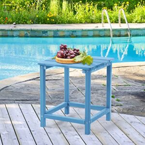 Outdoor Indoor Adirondack Side Table, Cedar Wood Patio End Table, Rectangular Coffee Table for Garden, Lawn, Pool, Porch, Backyard…