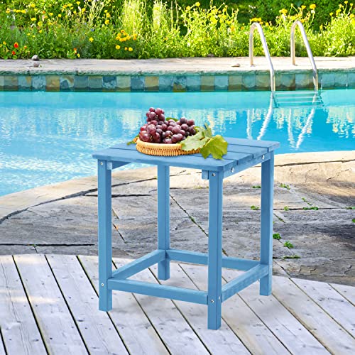 Outdoor Indoor Adirondack Side Table, Cedar Wood Patio End Table, Rectangular Coffee Table for Garden, Lawn, Pool, Porch, Backyard…