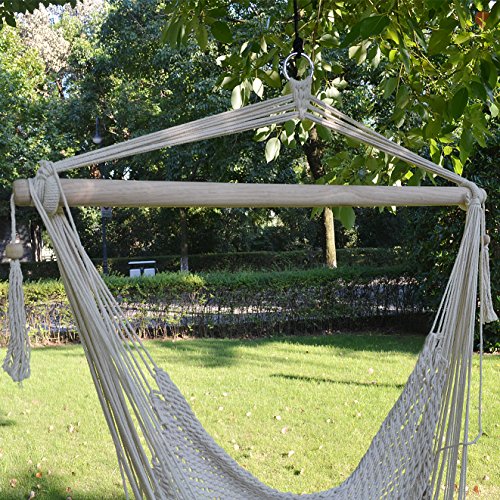 New Hanging Swing Cotton Rope Hammock Chair Patio Porch Garden Outdoor