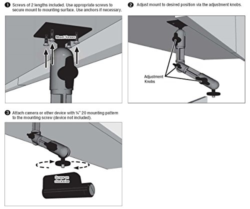 Arkon Camera Wall Mount for CCTV POV Camcorders Cameras