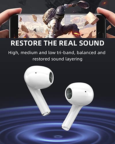 iPhone Headphones (3rd Generation) 2023 Latest Version Wireless Bluetooth Earbuds with USB-C Fast Charging Case, Running/Fitness (Touch Control,Sweat and Water Resistant) 100% Up to 25+ Hours of Use