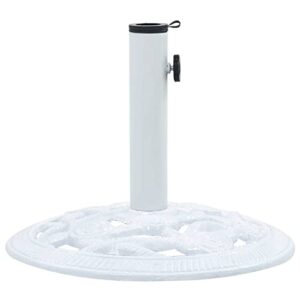 vidaxl umbrella base umbrella stand parasol base holder accessory outdoor garden terrance backyard patio white 19.8 lb 15.7″ cast iron