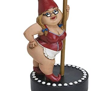 Pole Dancing Gnome Statue, Resin Garden Gnome Statues, Funny Outdoor Statue Gnome Figurine, Creative Statue Patio Yard Lawn Spring Decorations