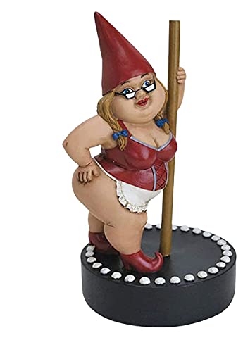 Pole Dancing Gnome Statue, Resin Garden Gnome Statues, Funny Outdoor Statue Gnome Figurine, Creative Statue Patio Yard Lawn Spring Decorations