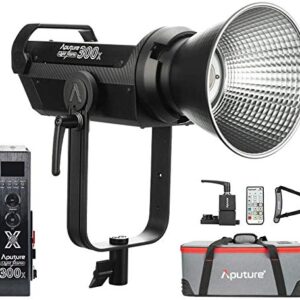 Aputure 300X Led Video Light,300W Aputure LS 300X,Bi-Color 2700K-6500K,24300lux@1m,APP and Remote Control(V-Mount)