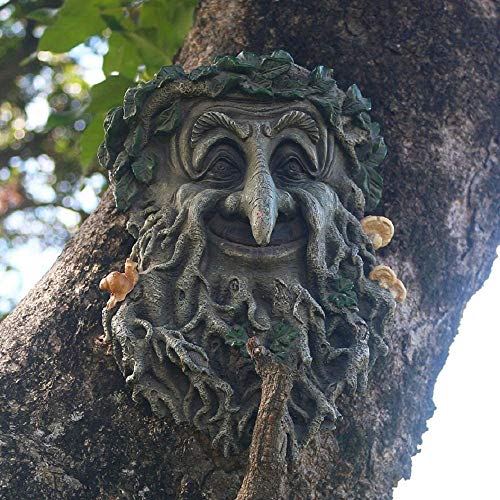 Tree Face Garden Decorations, Fun Old Man Tree Huggers Tree Sculptures Outdoor Yard Art Garden Statues