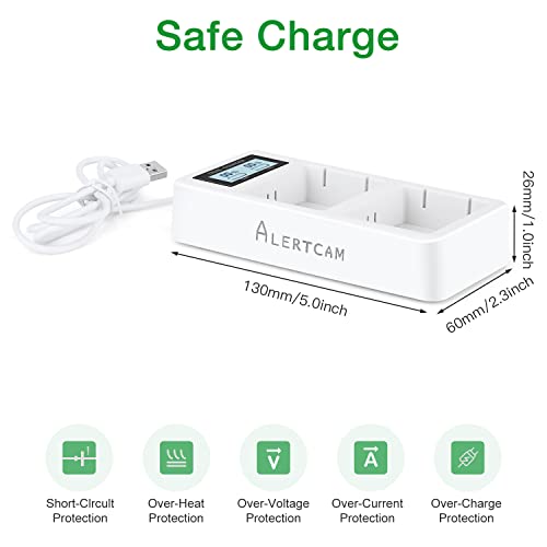 Battery Charger Station for Arlo Pro 3/Pro 4 & Arlo Ultra/Ultra 2, Digital LED Screen Dual Charging Station for Arlo Battery Only (No Batteries)