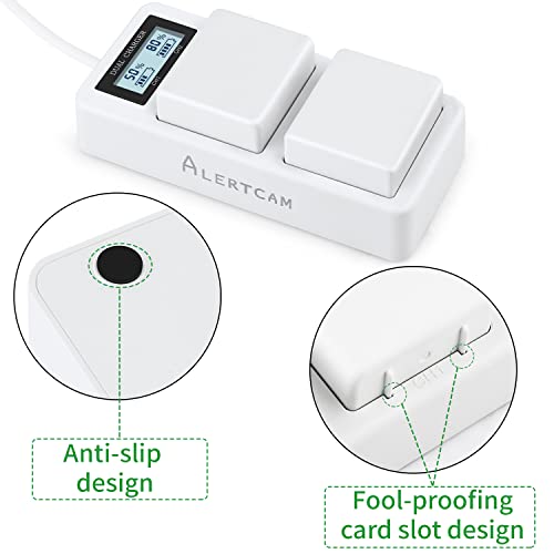 Battery Charger Station for Arlo Pro 3/Pro 4 & Arlo Ultra/Ultra 2, Digital LED Screen Dual Charging Station for Arlo Battery Only (No Batteries)