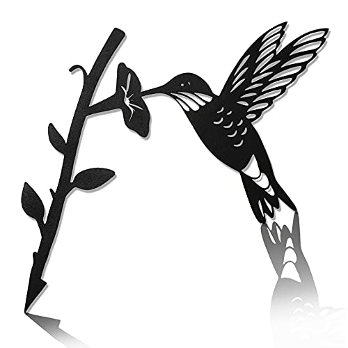 Steel Hummingbird Metal Bird Decoration, 1.2mm Thick Design Metal Birds Yard Decor Hummingbird Silhouette Garden Decor, Tree Art for Patio Outdoor Decorations