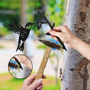 Steel Hummingbird Metal Bird Decoration, 1.2mm Thick Design Metal Birds Yard Decor Hummingbird Silhouette Garden Decor, Tree Art for Patio Outdoor Decorations