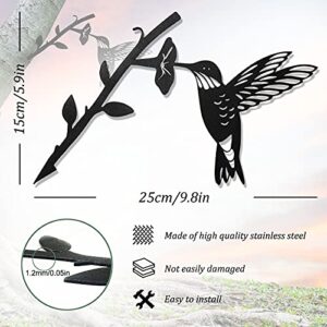 Steel Hummingbird Metal Bird Decoration, 1.2mm Thick Design Metal Birds Yard Decor Hummingbird Silhouette Garden Decor, Tree Art for Patio Outdoor Decorations