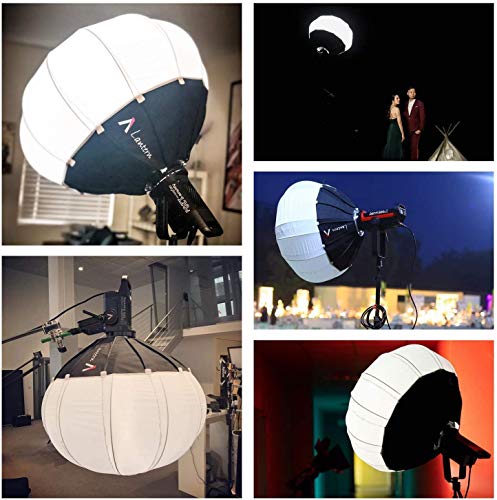 Aputure Lantern Softbox Soft Light Modifier,26inch, Quick-Setup Quick-Folding Aputure Space Light Upgraded for Aputure 300D Mark II 120D 120T 120D Mark II 300X and Other Bowens Mount Light