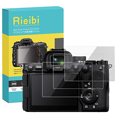 Rieibi (3 Packs) a7R V Screen Protector - 0.25mm 9H Hardness Tempered Glass Film for Sony A7R5/A7R V/A7RV/Alpha 7R V/Alpha a7 RV/A7 RV Digital Camera