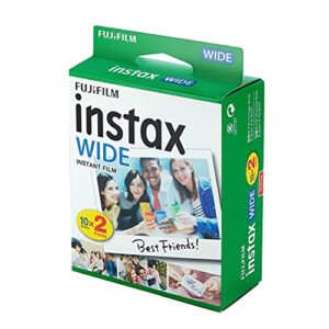 Fujifilm instax Wide Instant Film for Fujifilm instax Wide 300, 200, and 210 Cameras w/Microfiber Cloth by Quality Photo (40 Exposures)