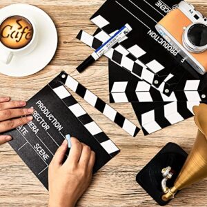 Movie Film Clap Board Halloween Party Props 7 x 8 Inch Cardboard Movie Clapboard Movie Directors Clapper Writable Cut Action Scene Board Movie Night Centerpiece for Movies Films Photo Props (20 Pcs)